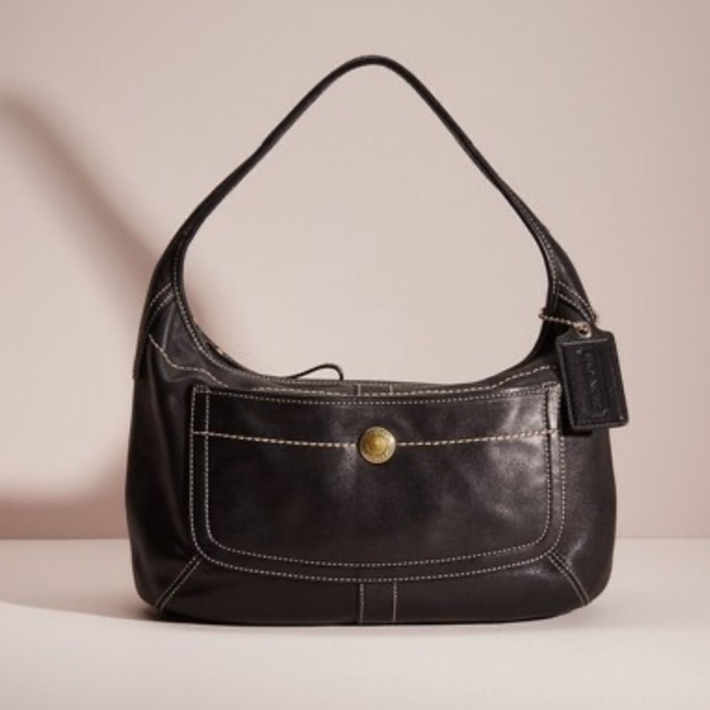 Coach Y2k Restored Ergo Hobo Black - Gem